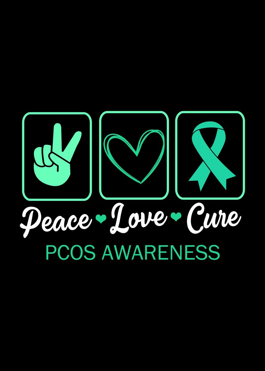 'Peace Love Cure' Poster by FunnyGifts | Displate