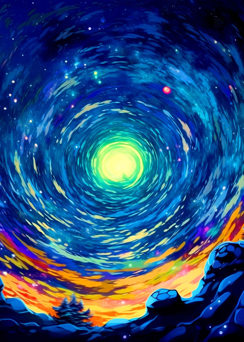 'Colorful Vortex' Poster, picture, metal print, paint by hoang minh ...