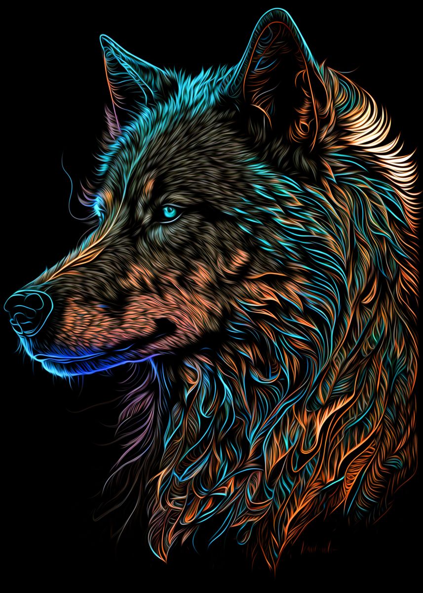 'Wolf' Poster by bds land | Displate