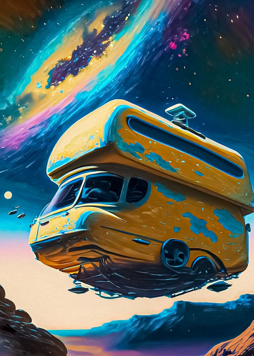 'Space Camping' Poster, picture, metal print, paint by Pixel Purge ...