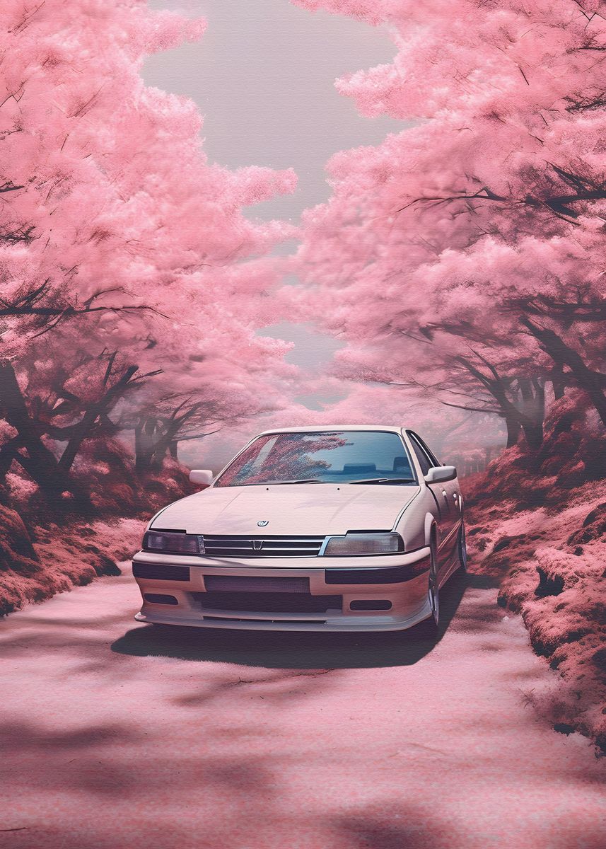 'JDM Car Cherry Blossom' Poster, picture, metal print, paint by Brock ...