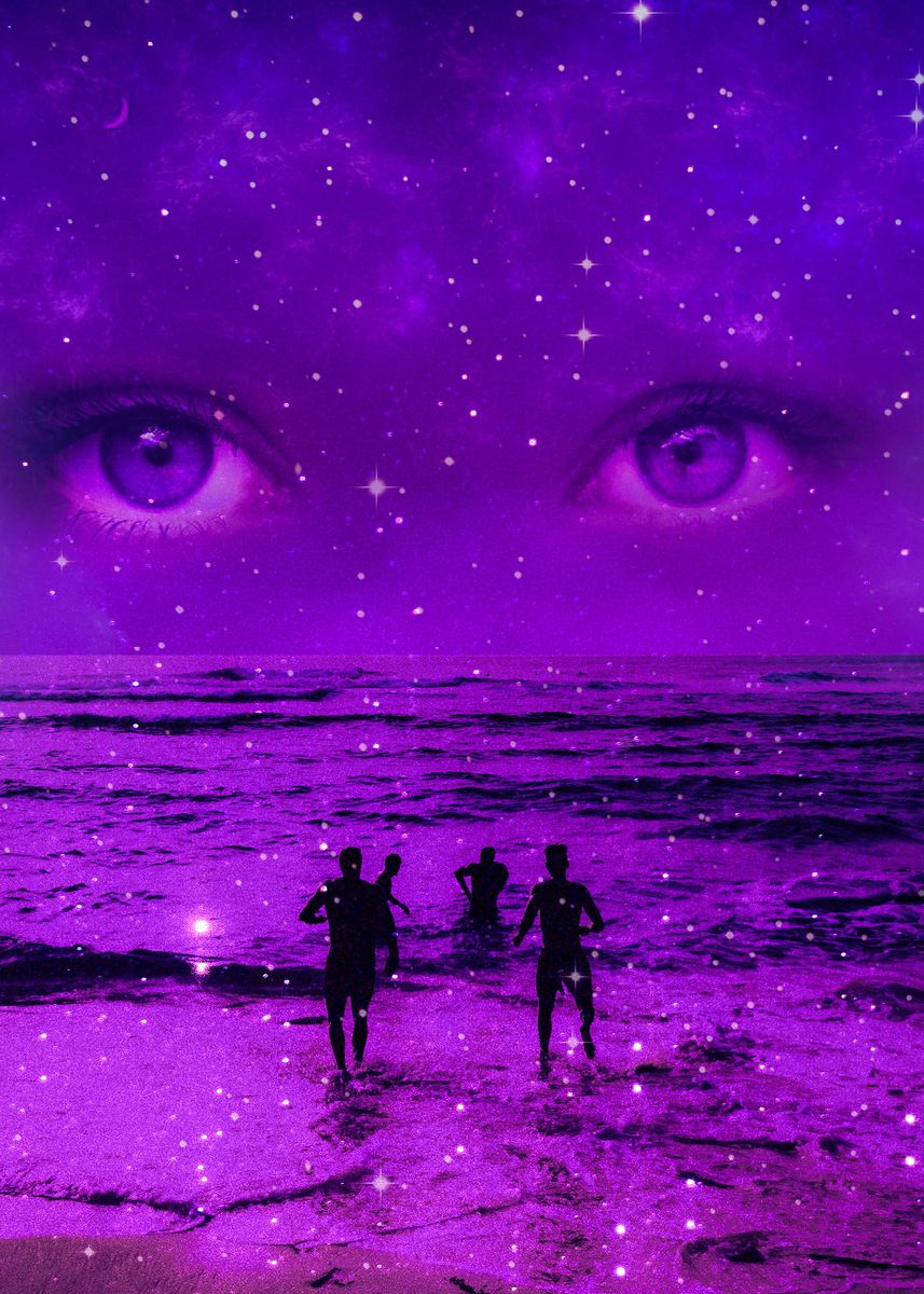 'Watching Eye Over Beach ' Poster, picture, metal print, paint by ...