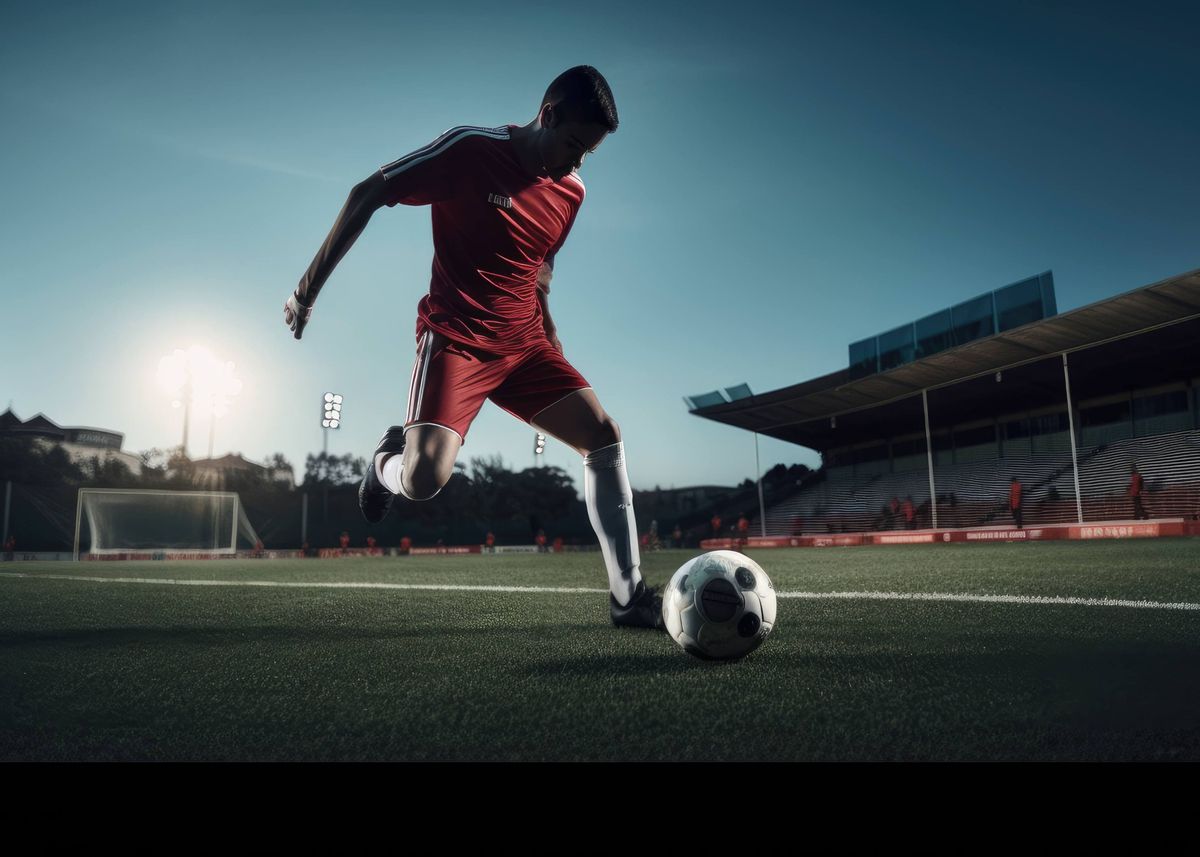 'Football Striker' Poster by Stephen Bredenkamp | Displate