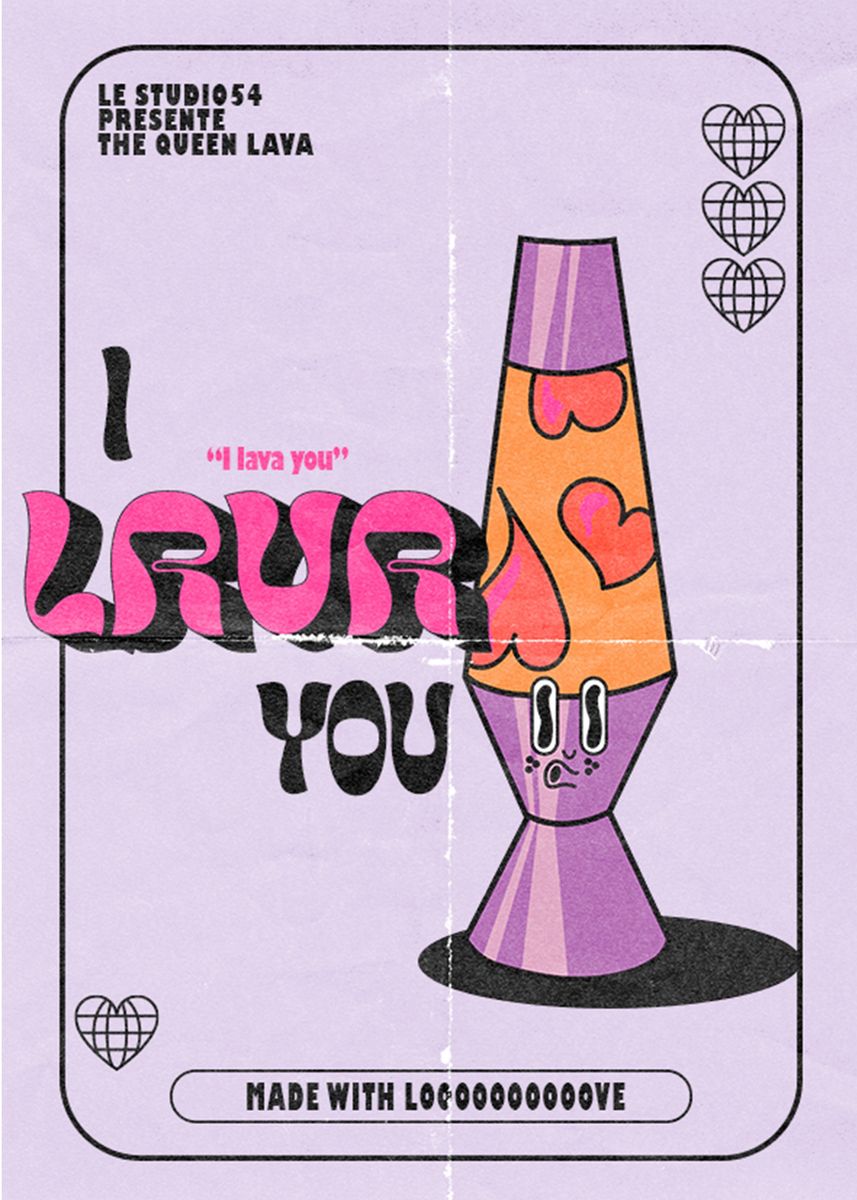 'The lava lamp' Poster, picture, metal print, paint by Studio 54 Maëlle ...