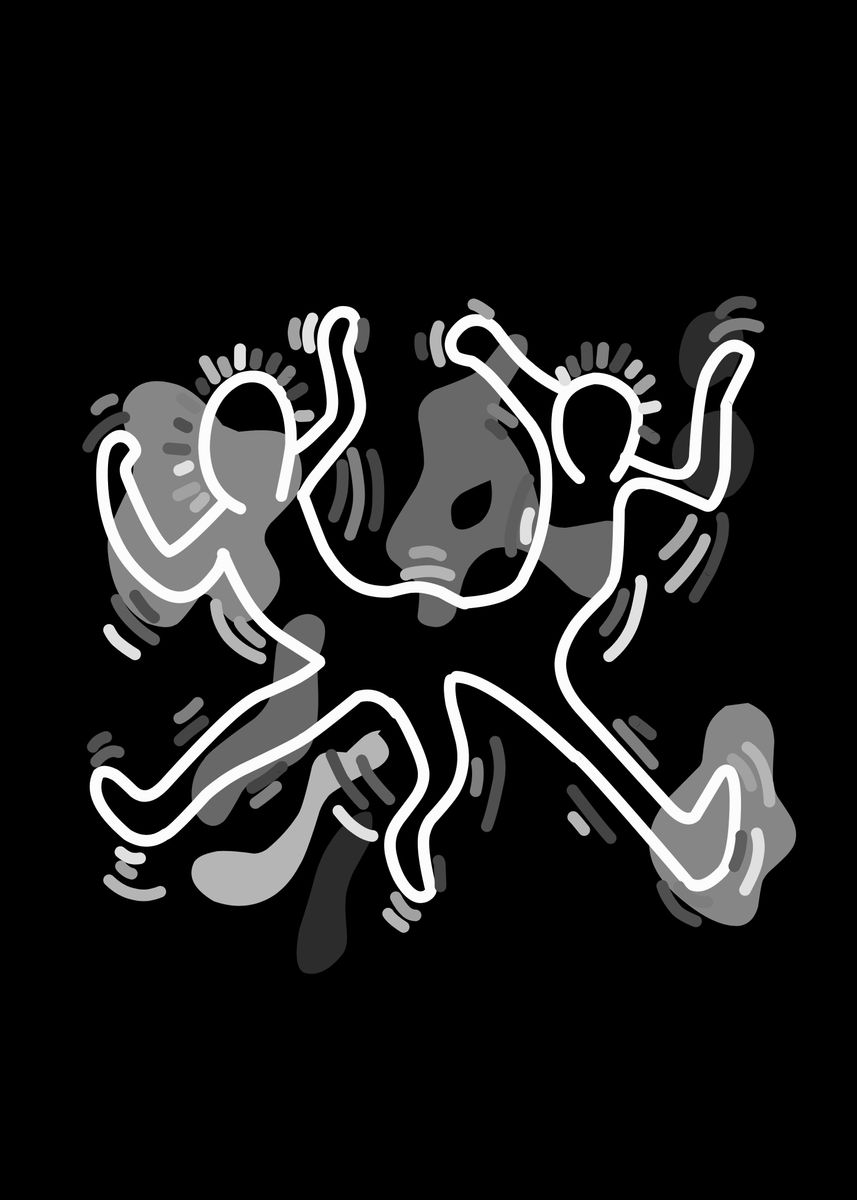 'dancing line art' Poster, picture, metal print, paint by Mshel Tyan ...