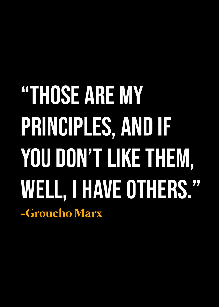 'Groucho Marx Quote ' Poster, picture, metal print, paint by KAZE ...