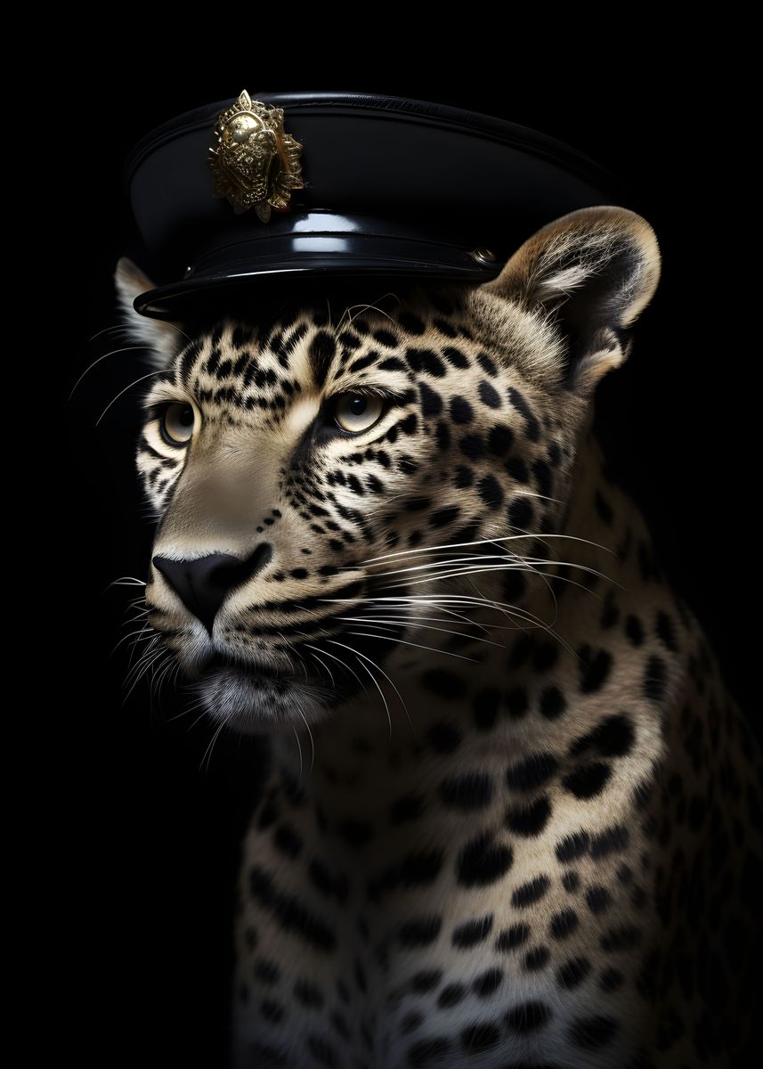 'Police Officer Leopard' Poster, picture, metal print, paint by Makadur ...