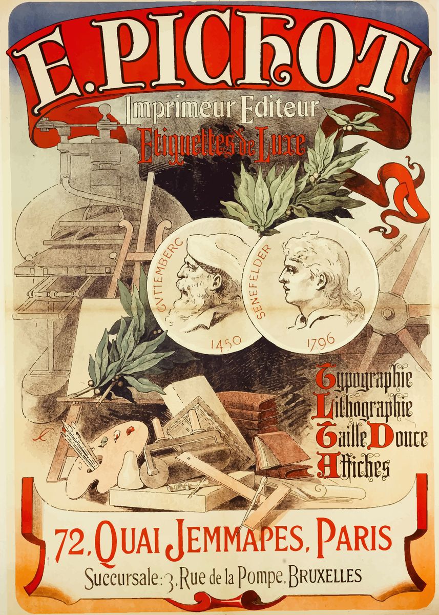 'Jules Cheret' Poster, picture, metal print, paint by ArtGallery | Displate