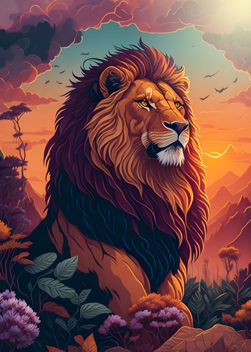 'King of the Jungle' Poster, picture, metal print, paint by Roberto ...