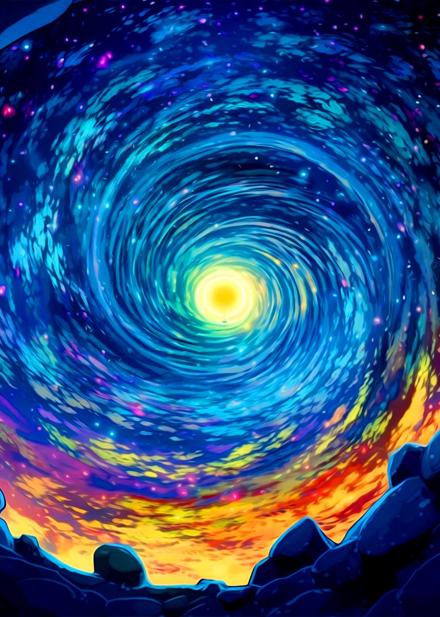 'Colorful Vortex' Poster, picture, metal print, paint by hoang minh ...