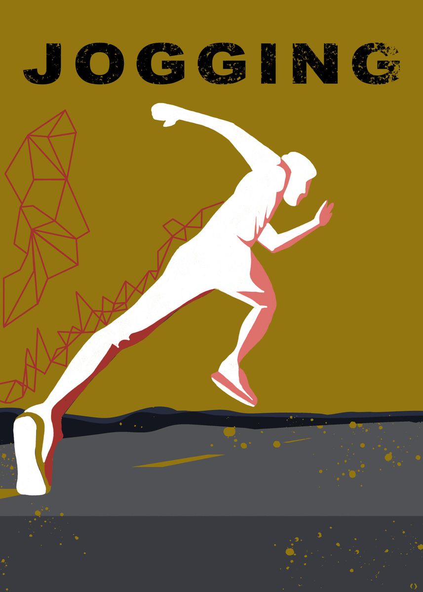 'jogging' Poster, picture, metal print, paint by luigi diamanti | Displate