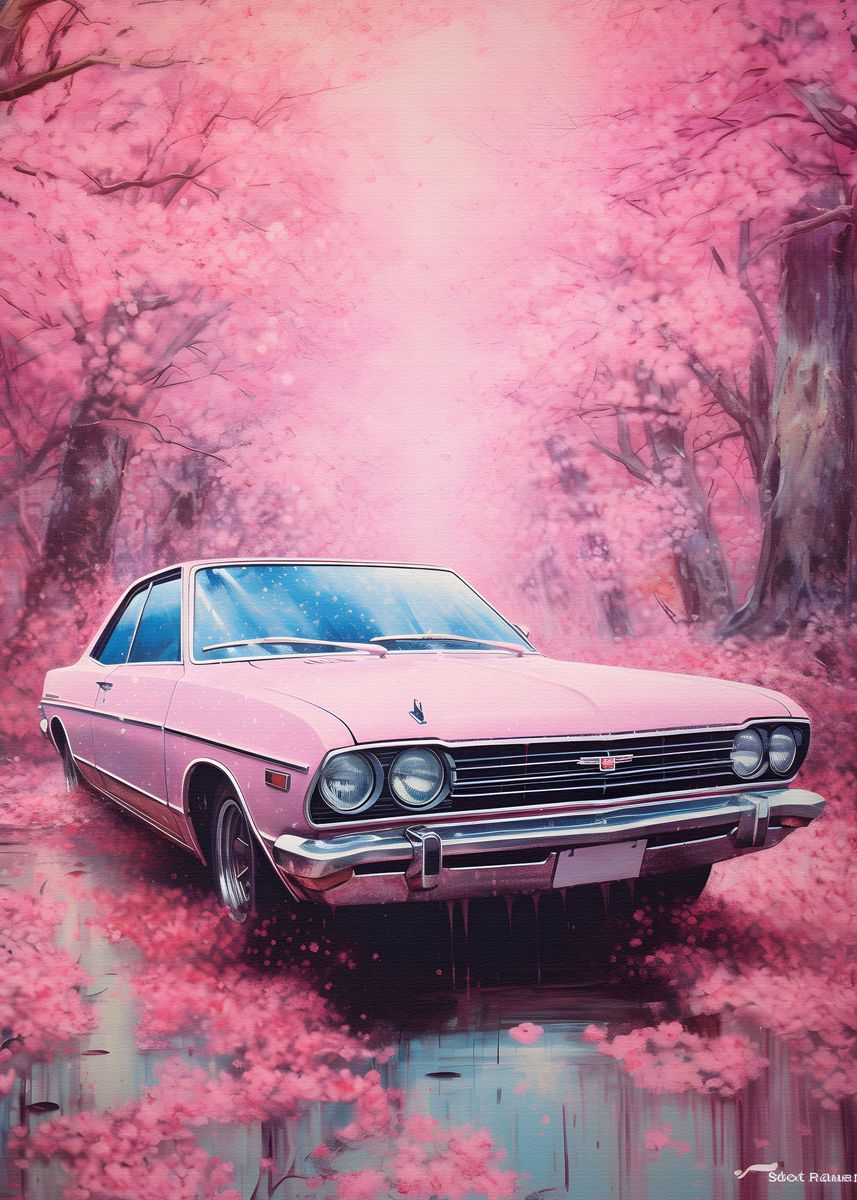 'JDM Car Cherry Blossom' Poster, picture, metal print, paint by Brock ...