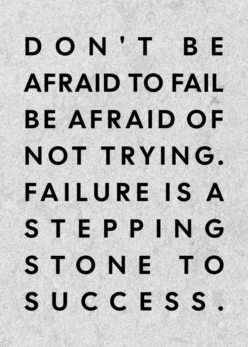 'Failure equals success' Poster, picture, metal print, paint by ...