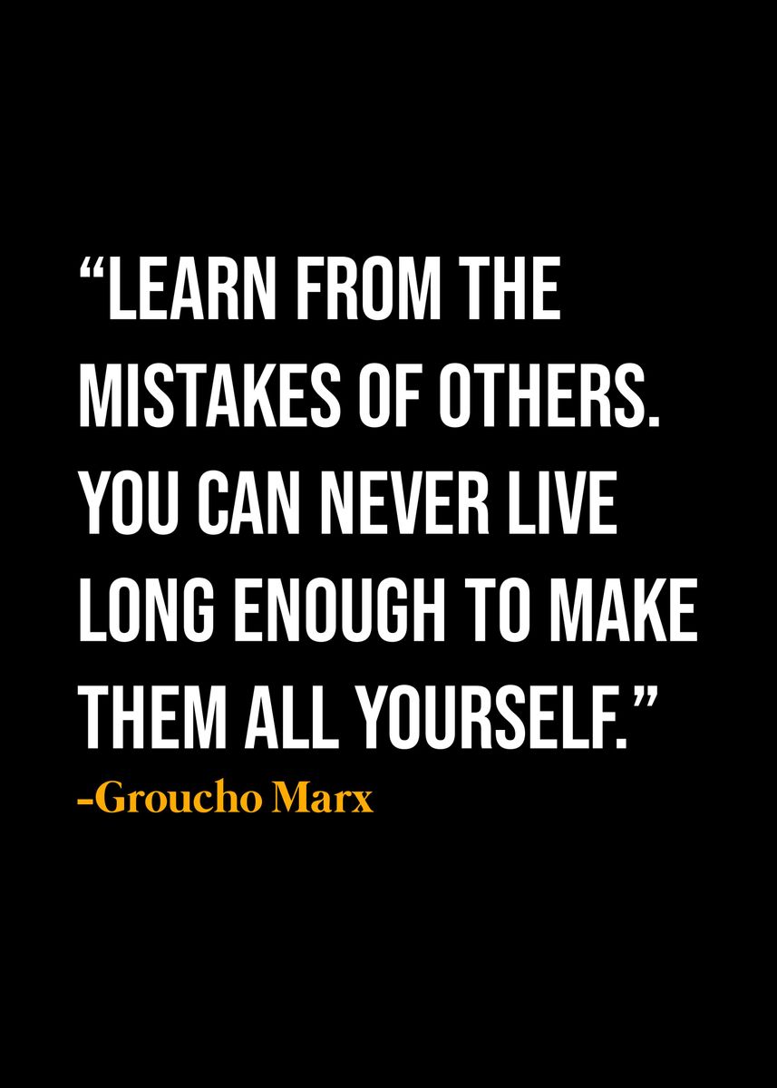 'Groucho Marx Quote ' Poster, picture, metal print, paint by DIMS ...