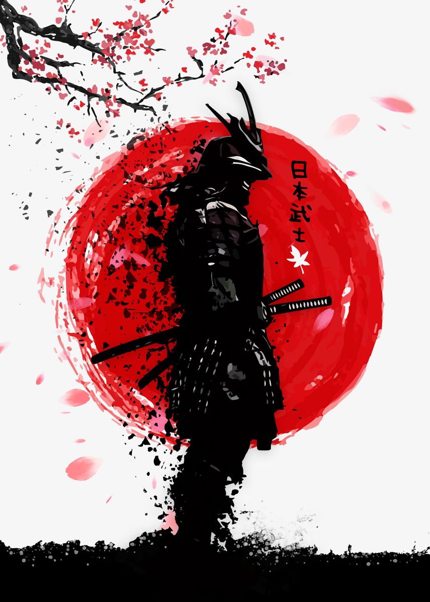 'Samurai Japan' Poster, picture, metal print, paint by Space Nature ...