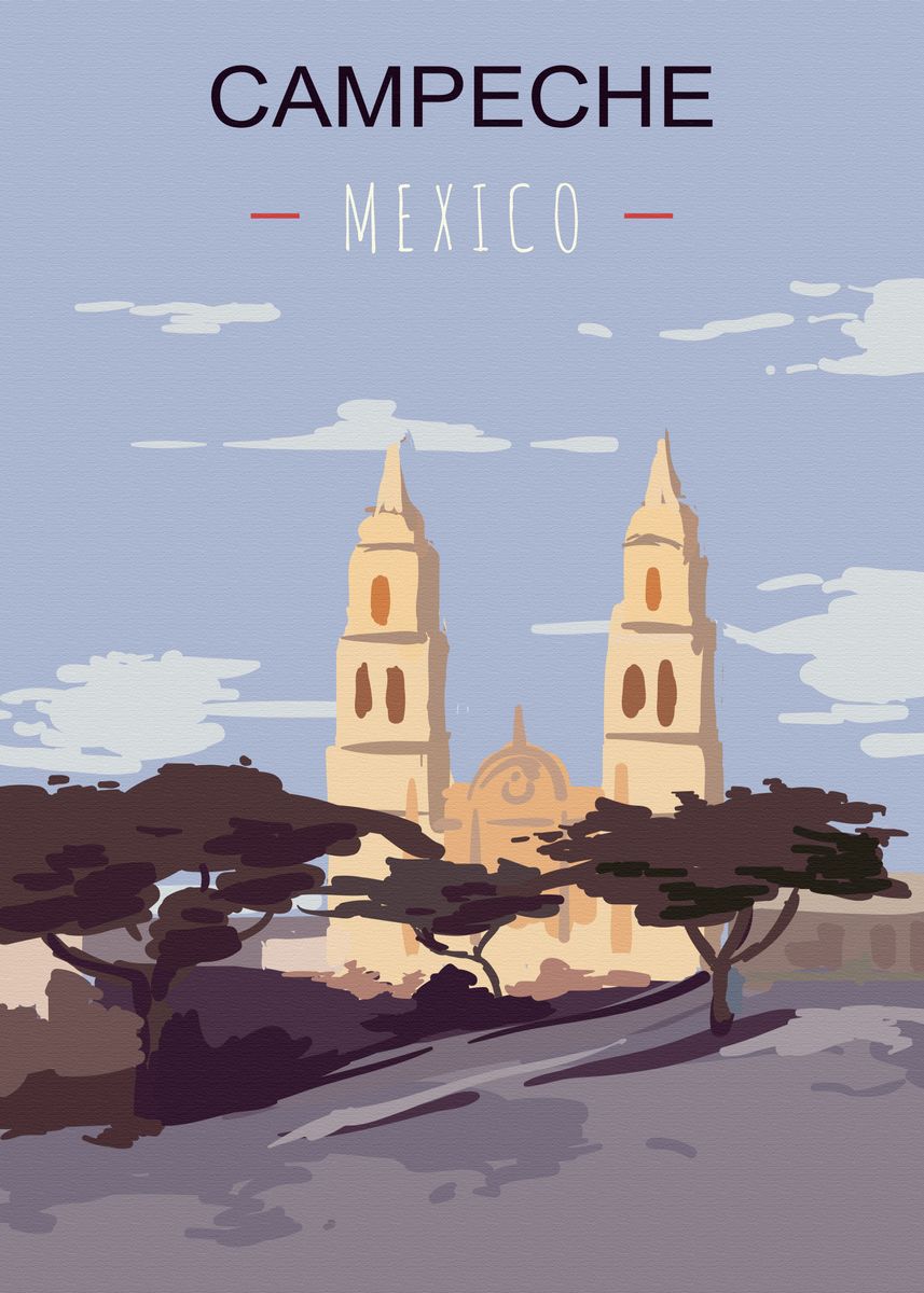 'Campeche' Poster, picture, metal print, paint by Le Thi Thu Hien | Displate