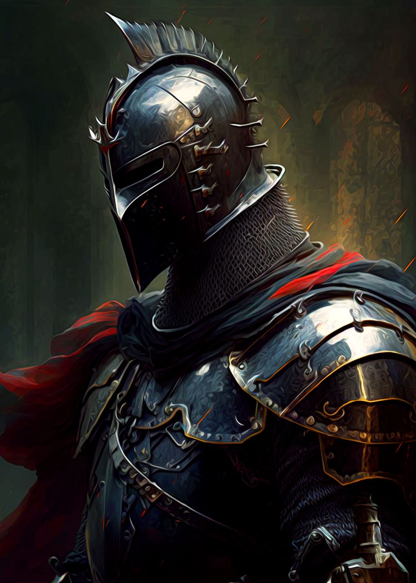'Knight' Poster, picture, metal print, paint by khoa doan | Displate