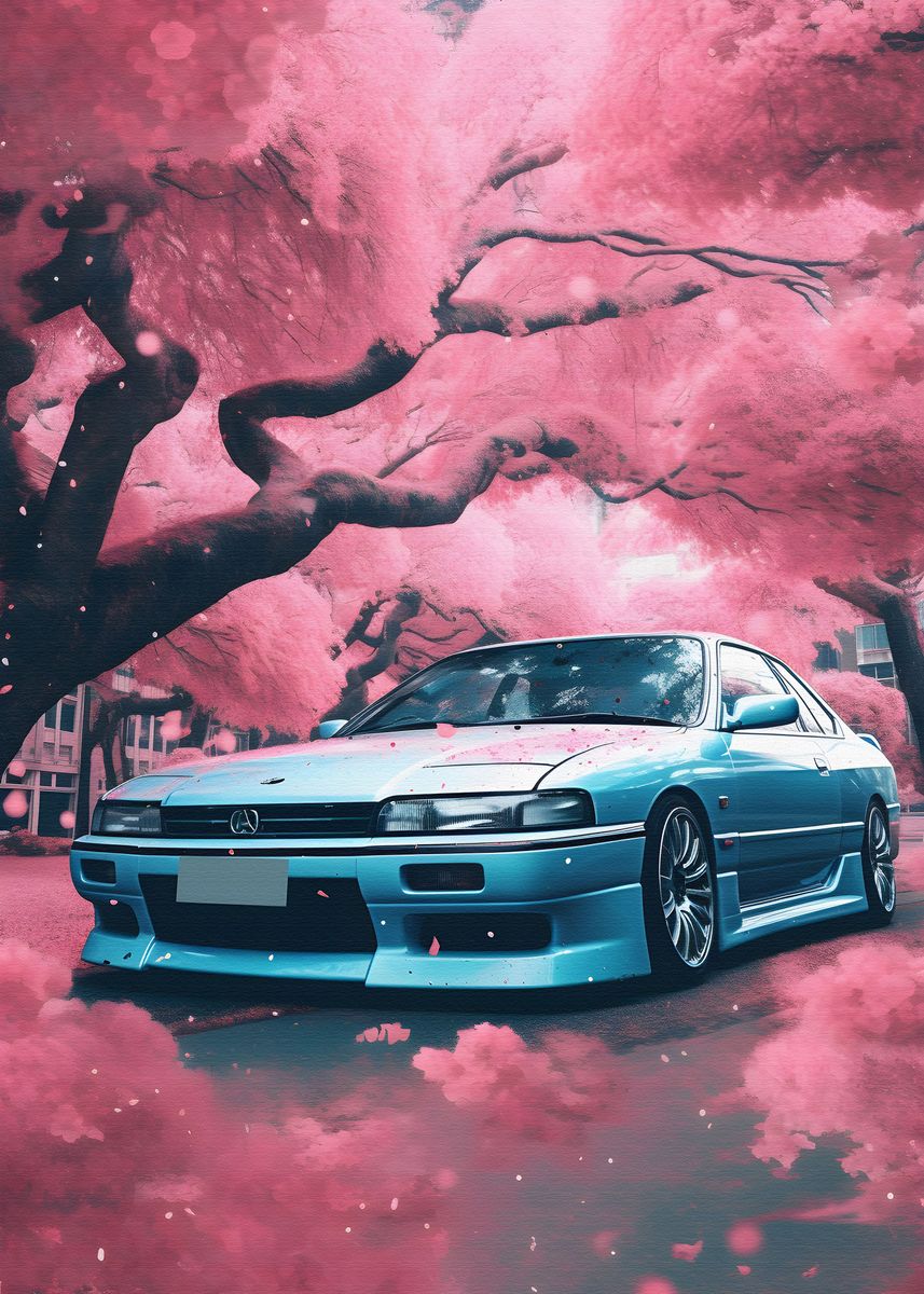 'JDM Car Cherry Blossom' Poster, picture, metal print, paint by Brock ...