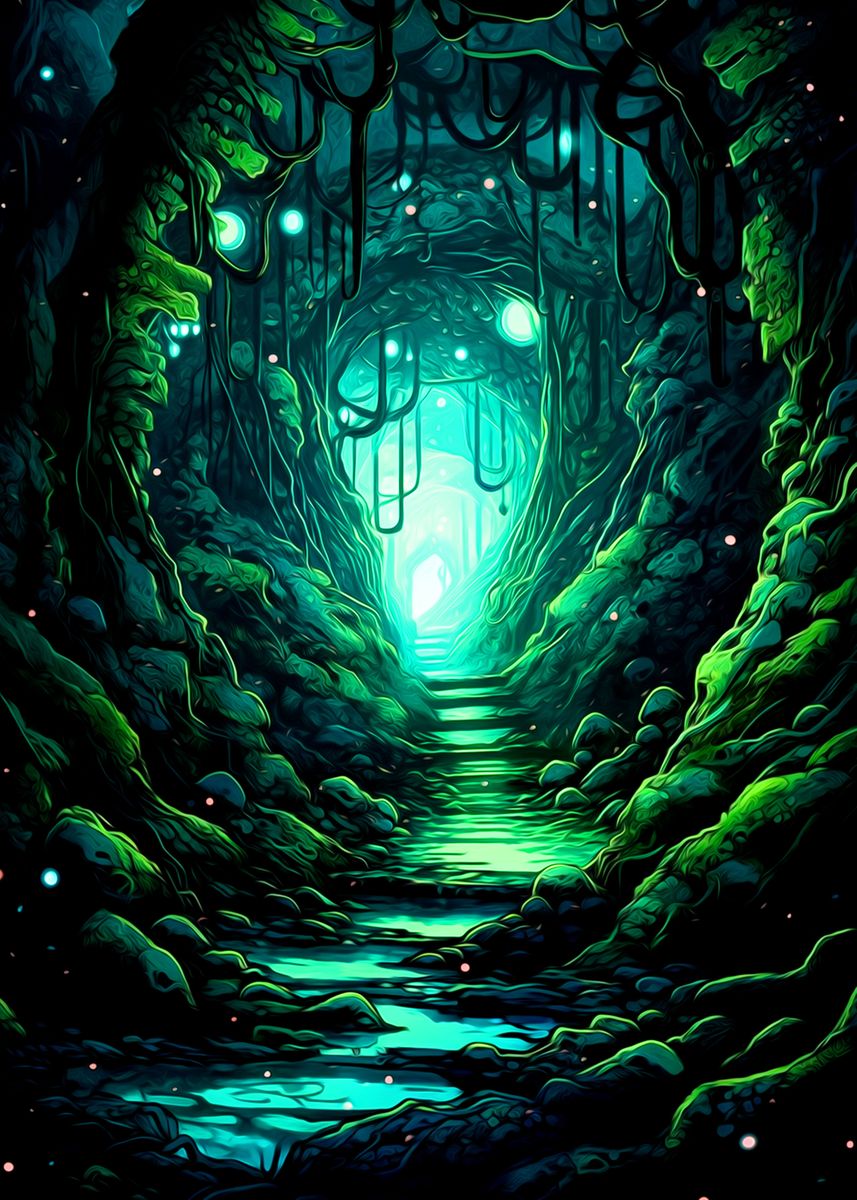 'Fantasy Forest' Poster, picture, metal print, paint by land vinh ...