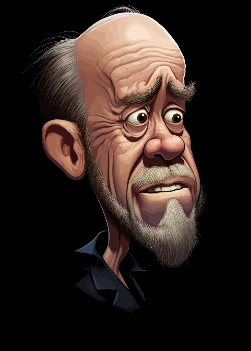 'George Carlin caricature' Poster, picture, metal print, paint by ...