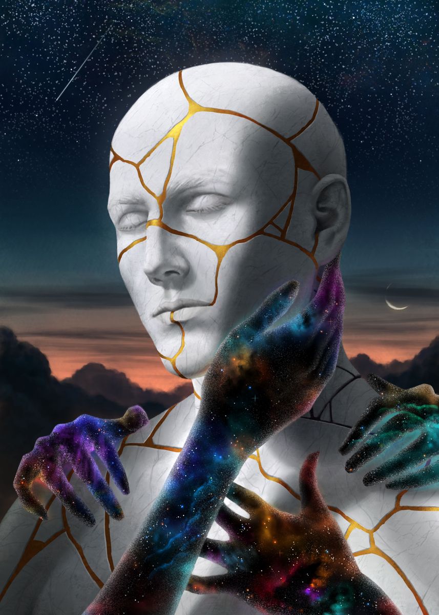 'Kintsugi' Poster, picture, metal print, paint by Michael Witmann ...