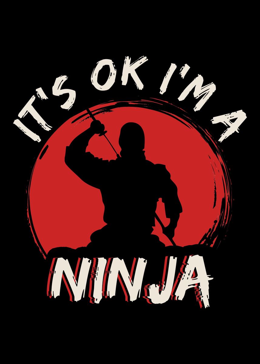 'Funny Ninja Humor' Poster, picture, metal print, paint by ...