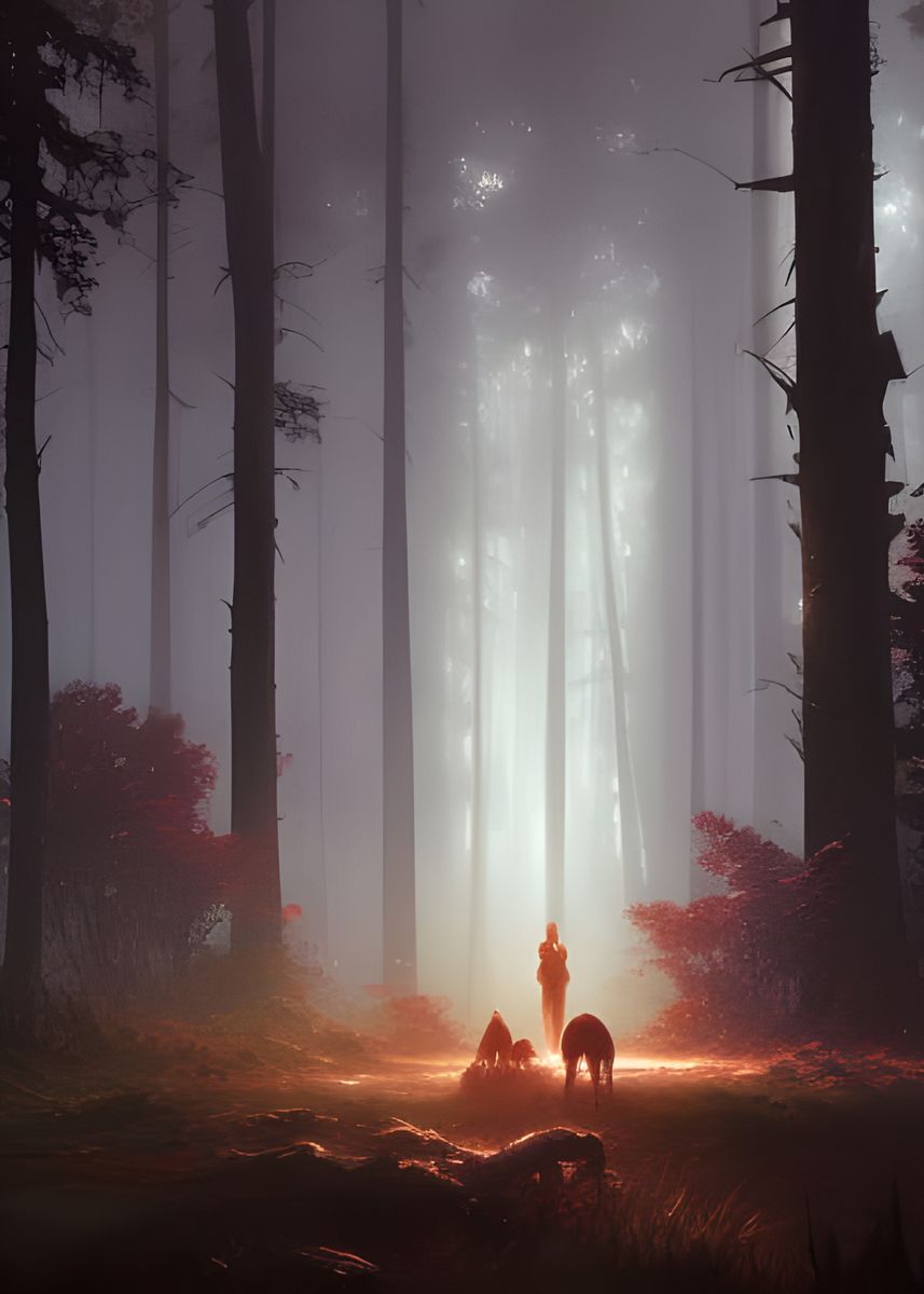 'Dark Forest' Poster, picture, metal print, paint by IANFO | Displate