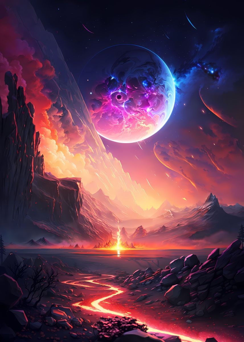 'Magic Planet Realm' Poster by Luong Phat | Displate