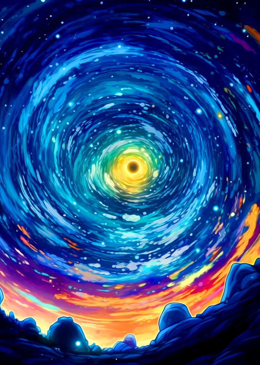 'Colorful Vortex' Poster, picture, metal print, paint by hoang minh ...