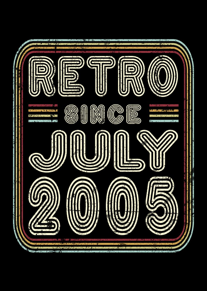 'Birthday July 2005' Poster by schmugo | Displate