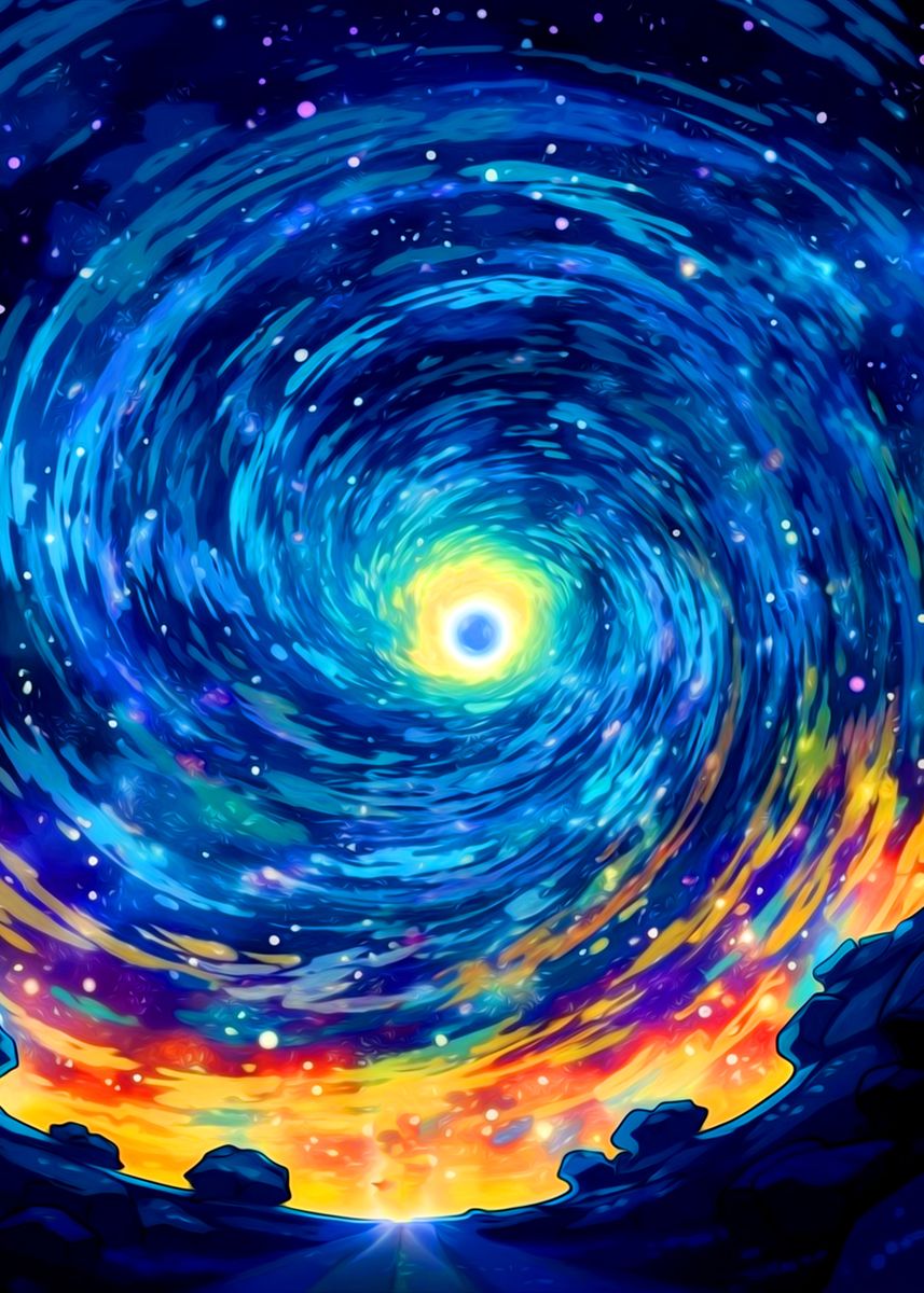 'Colorful Vortex' Poster, picture, metal print, paint by hoang minh | Displate