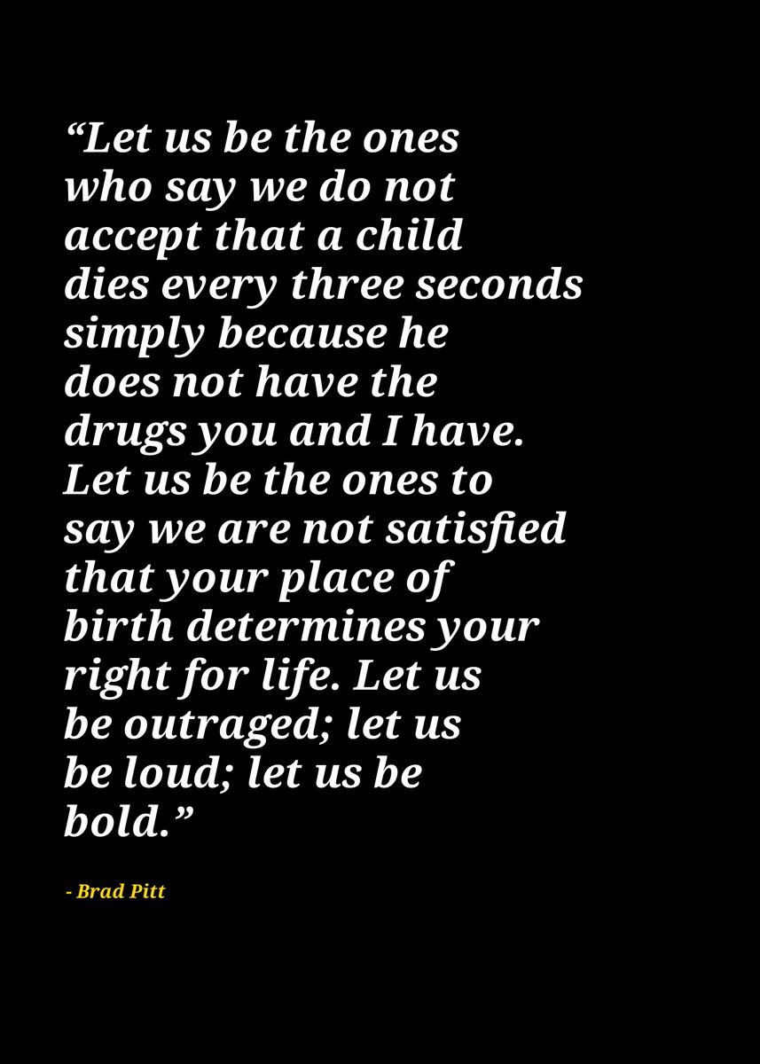 'Brad Pitt quotes ' Poster by iwak ayam | Displate