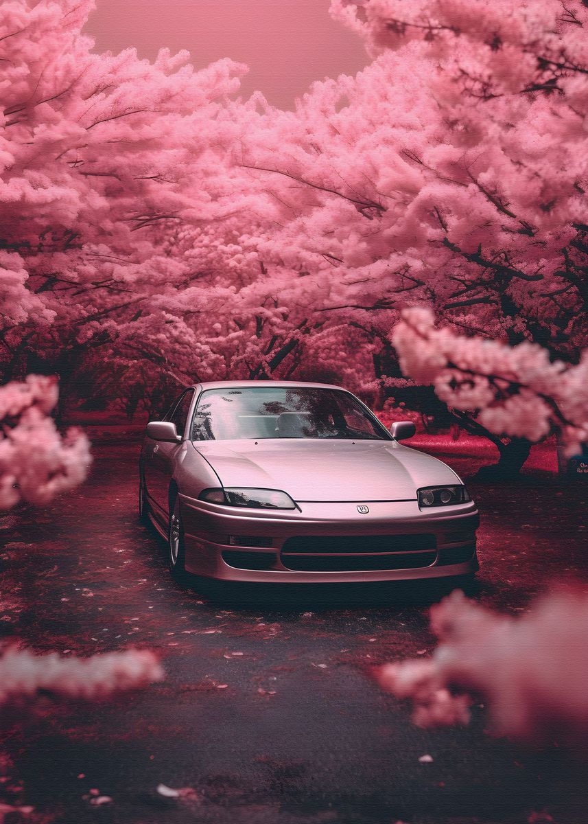 'JDM Car Cherry Blossom' Poster, picture, metal print, paint by Brock ...