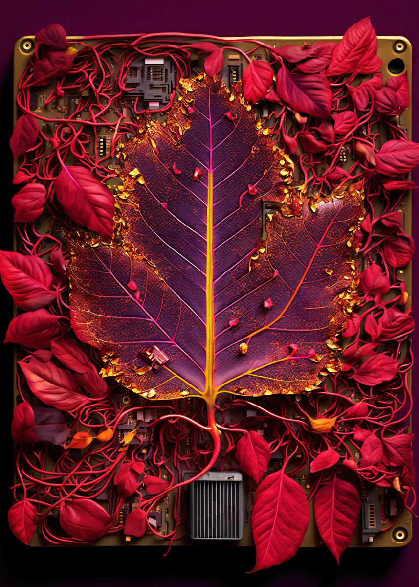'Leaf Technology ' Poster, picture, metal print, paint by Luong Phat ...