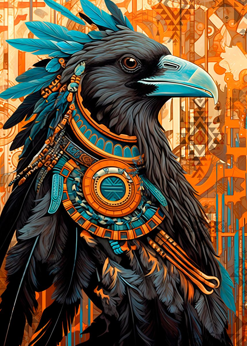 'Wise raven' Poster, picture, metal print, paint by IHTI ANDERSON ...
