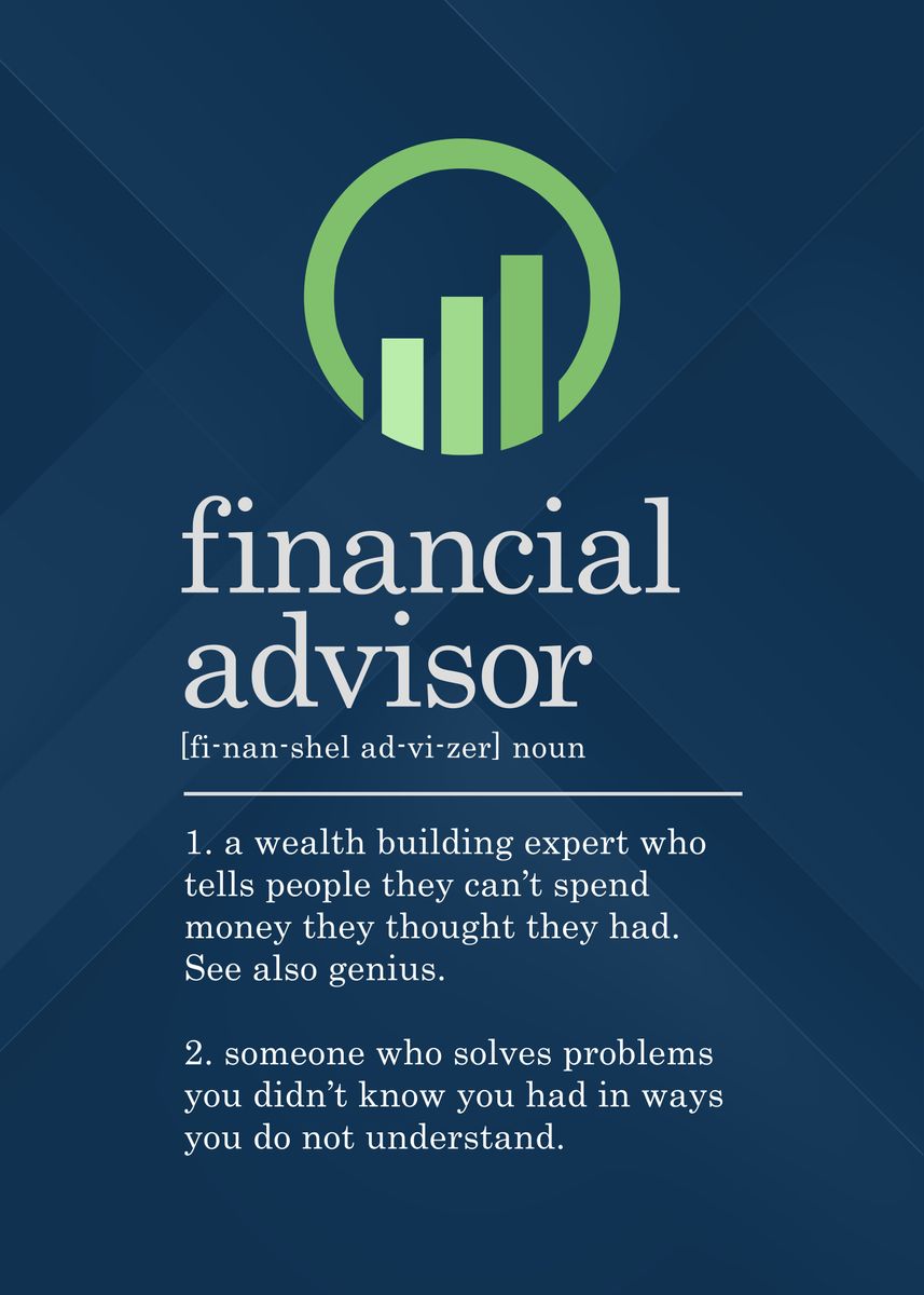 'Funny Financial Advisor' Poster, picture, metal print, paint by ...