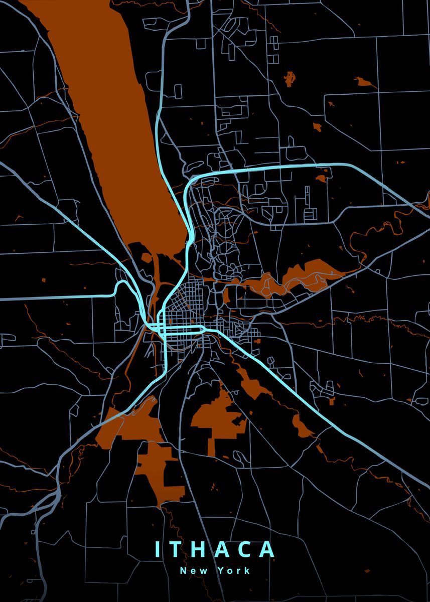 'Ithaca ' Poster, picture, metal print, paint by Deeo | Displate
