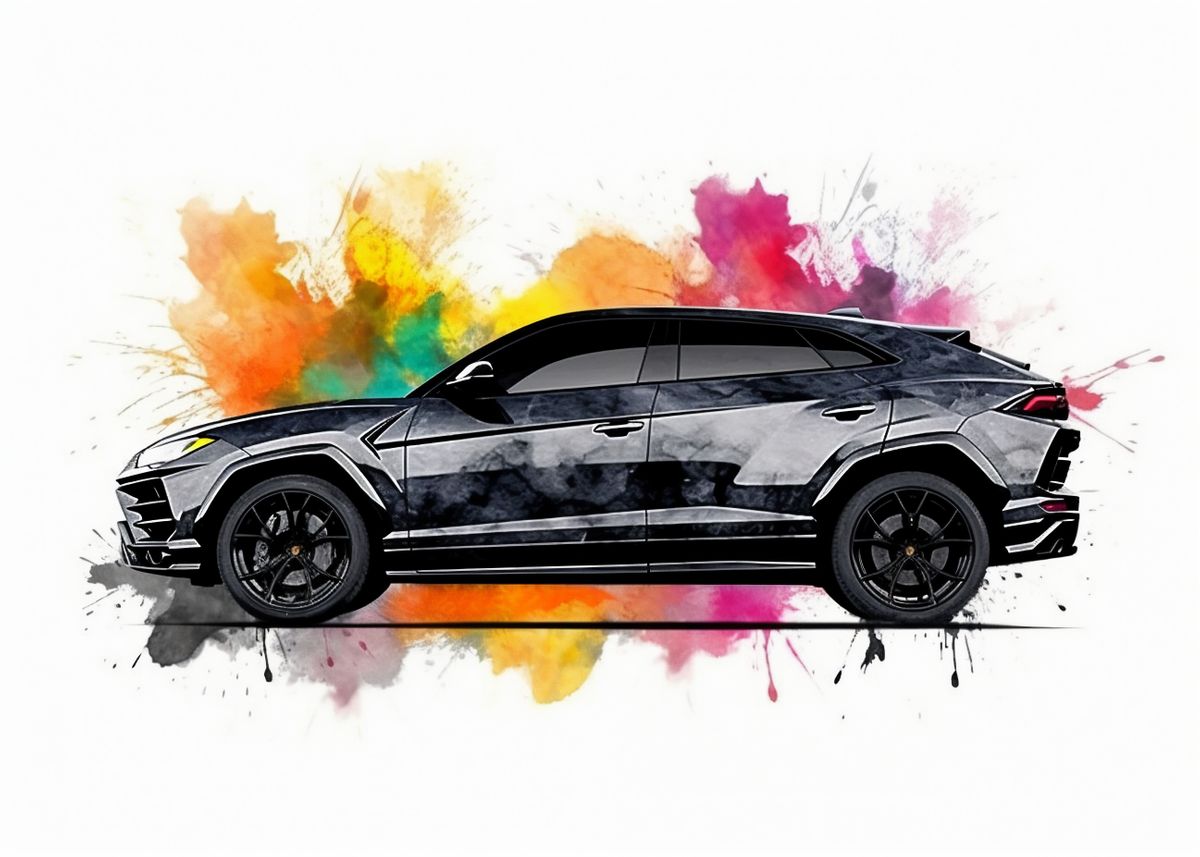 'Lamborghini Urus' Poster by Holzkovic | Displate