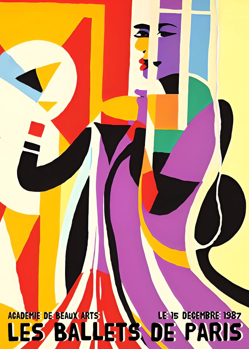 'Paris Ballet' Poster, picture, metal print, paint by BluePinkPanther | Displate