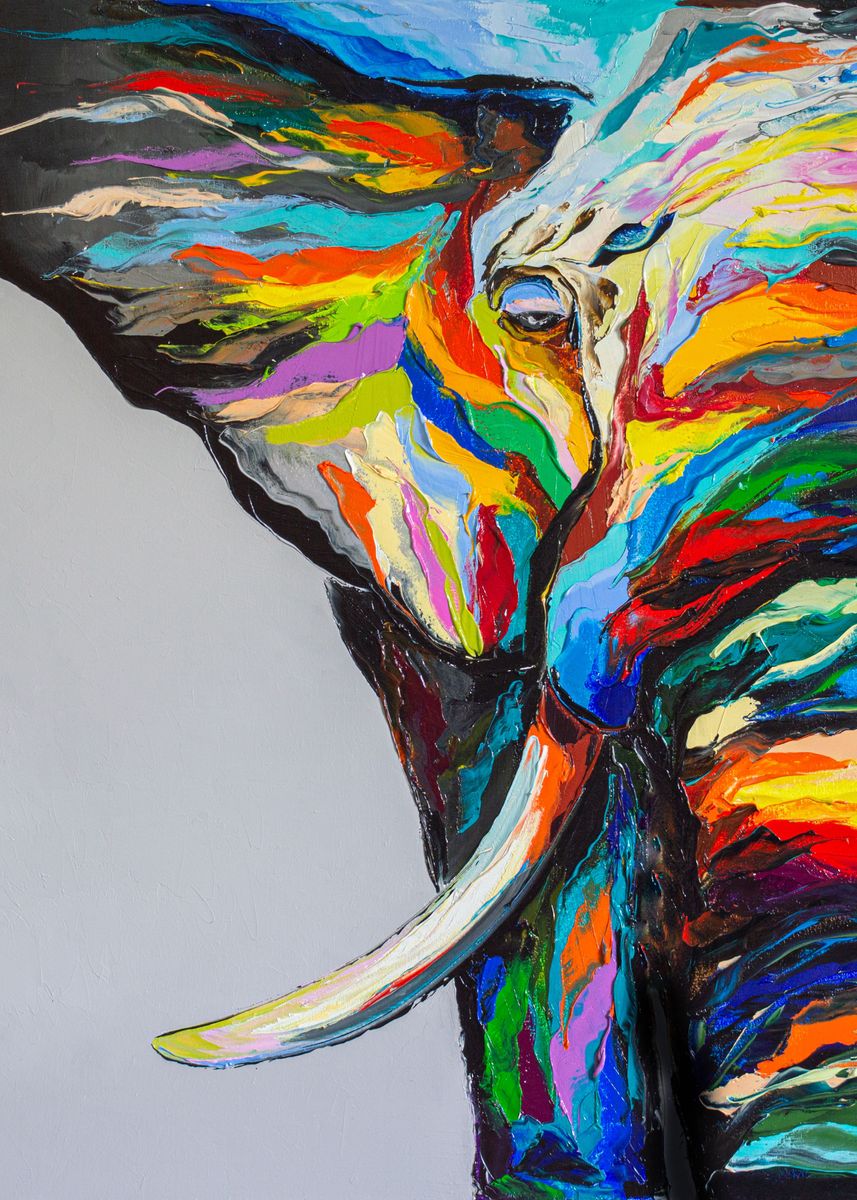 'Wise elephant' Poster, picture, metal print, paint by Vladyslav ...