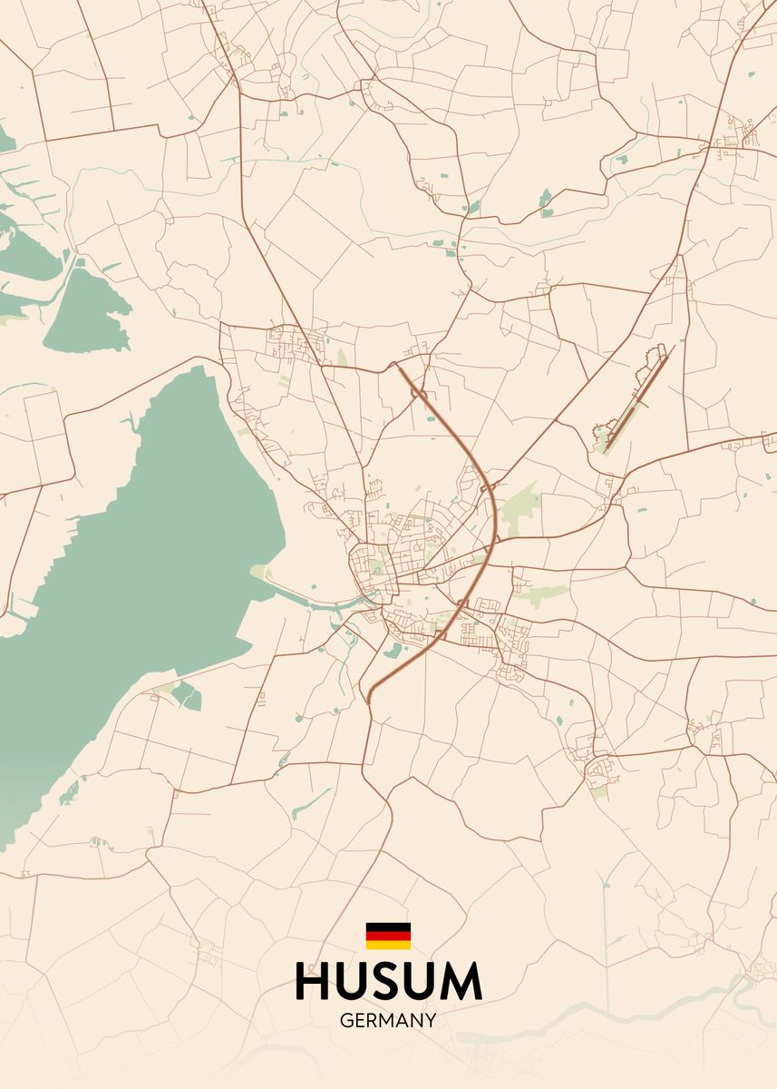 'Husum DE' Poster, picture, metal print, paint by IMR Designs | Displate