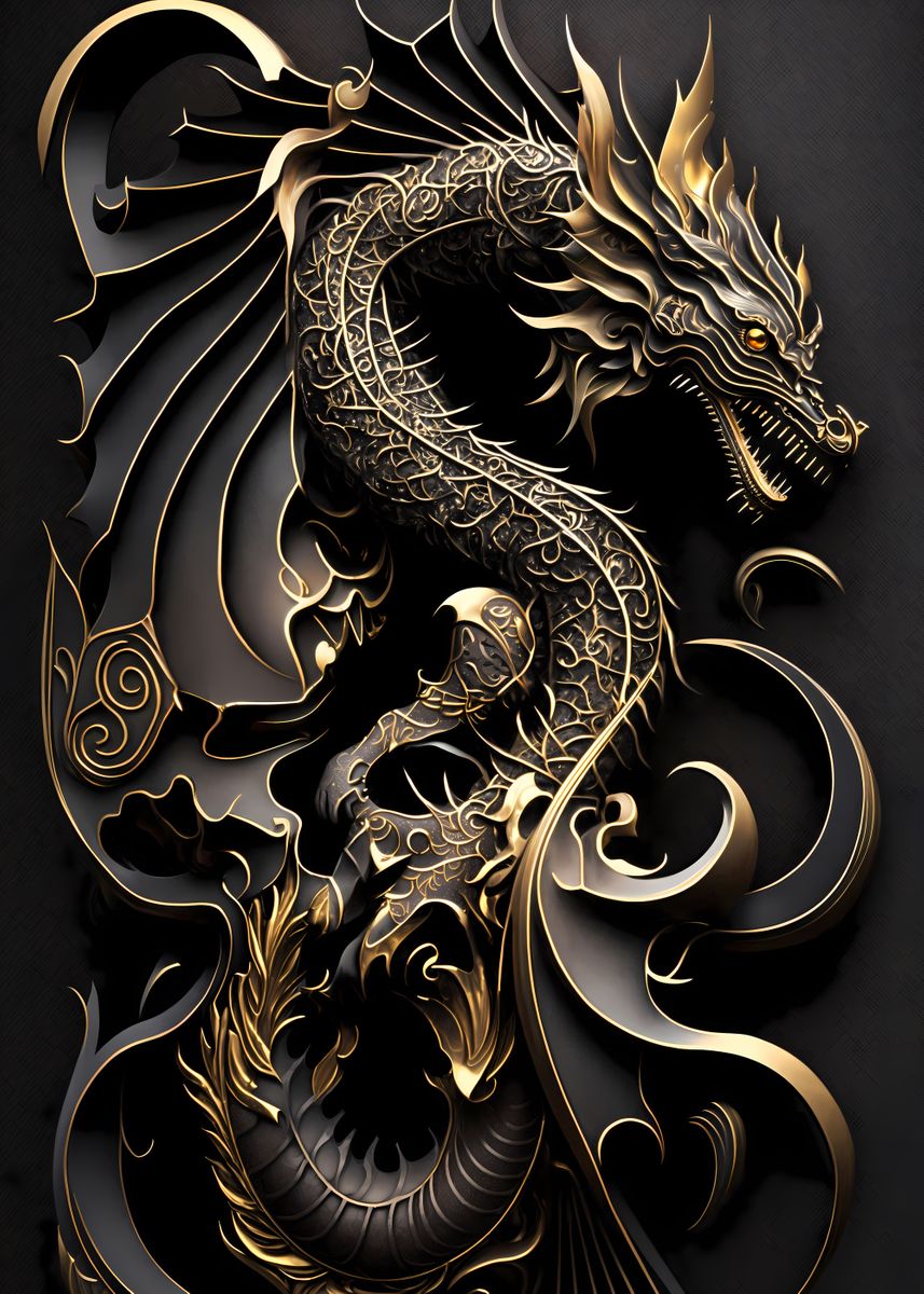 'Dragons Splendor' Poster, picture, metal print, paint by Luong Phat ...