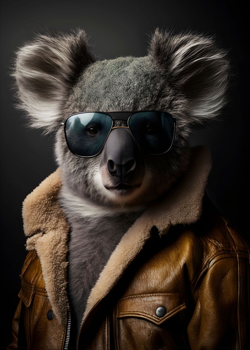 'cool koala modern art' Poster, picture, metal print, paint by mk ...