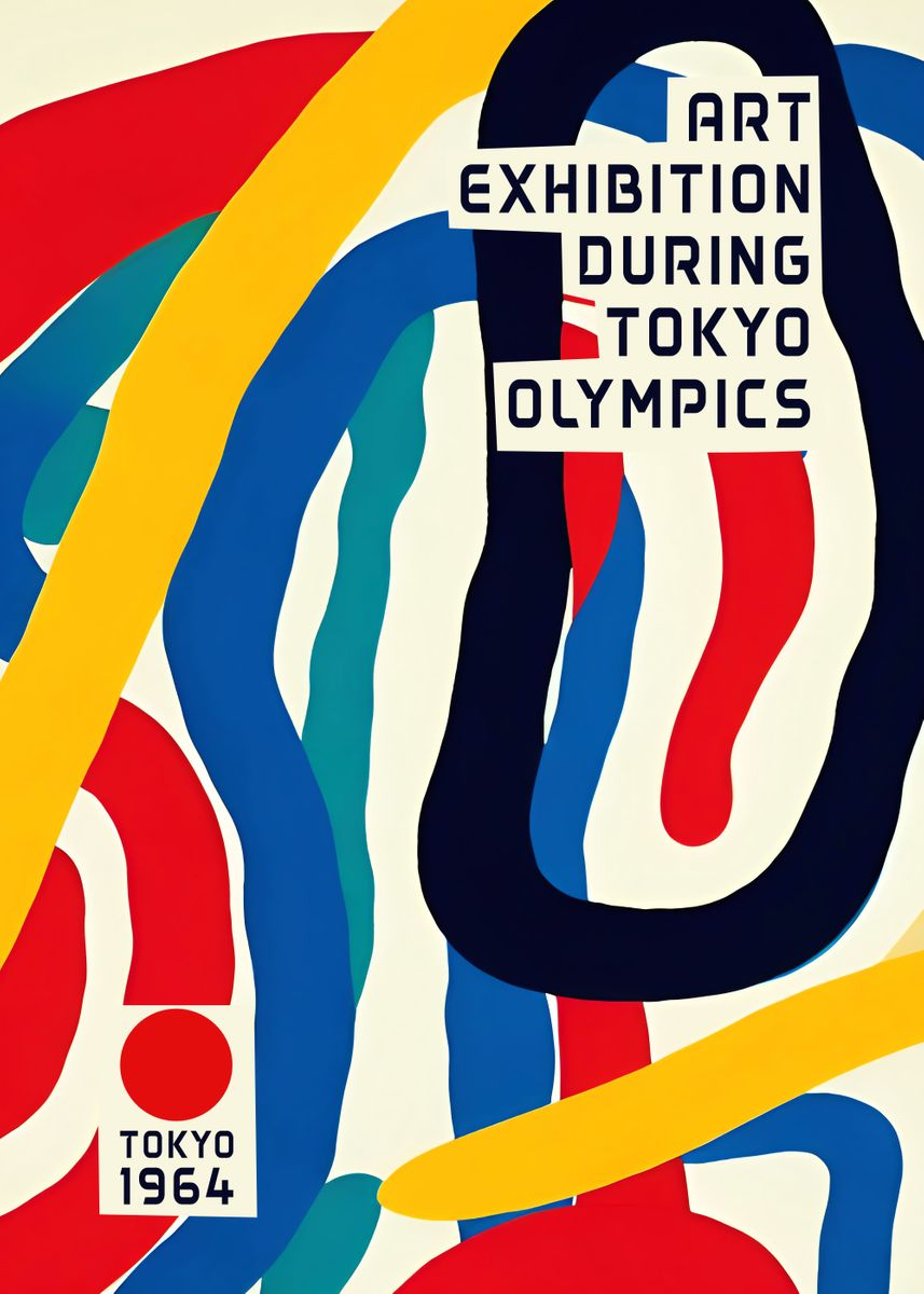 ' Tokyo Exhibition 1964' Poster, picture, metal print, paint by ...