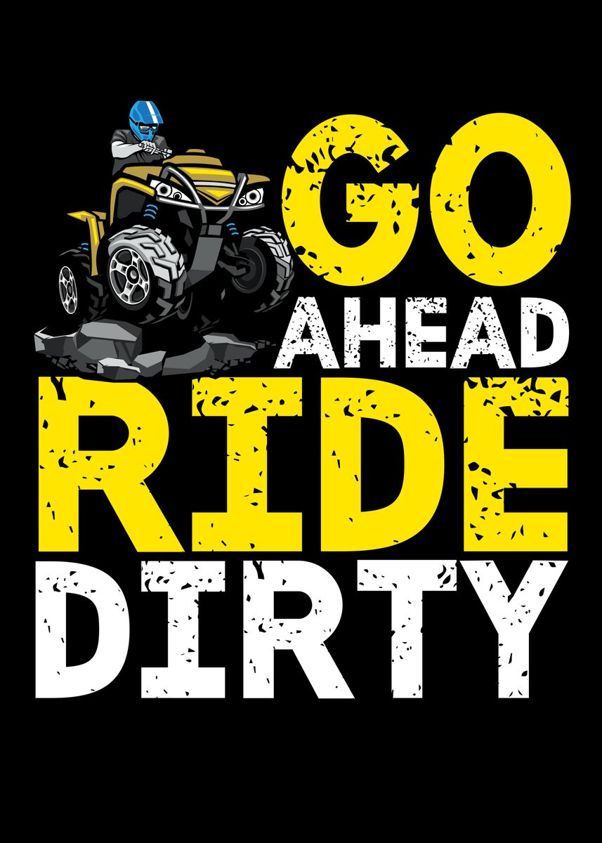 'ATV Lover Quad Bike' Poster, picture, metal print, paint by NAO | Displate