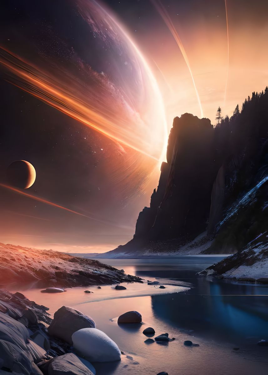 'Planets and Stars' Poster, picture, metal print, paint by Dario ...