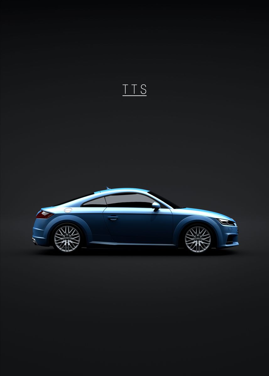 'Audi TTs 2015 Blue' Poster, picture, metal print, paint by 21 MXM ...