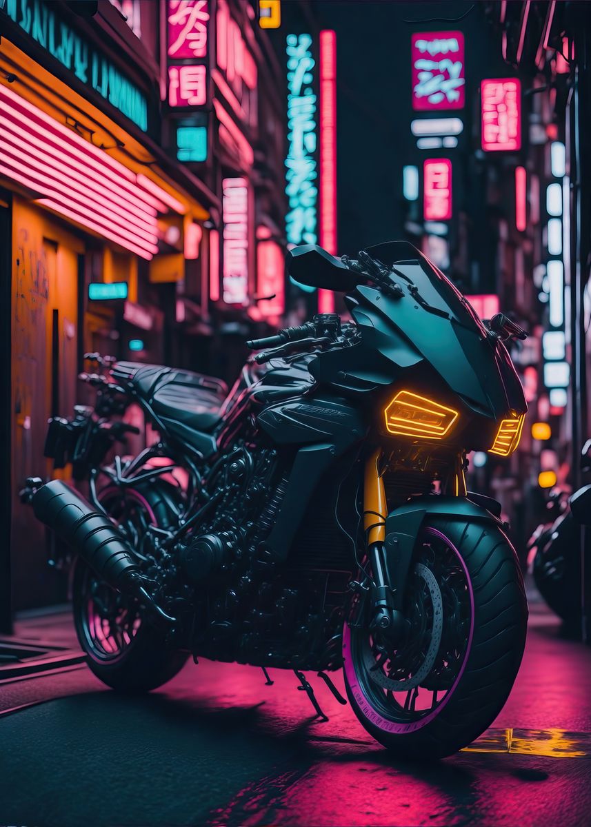 'Neon Ride Tokyo Drift' Poster by jodotodesign | Displate