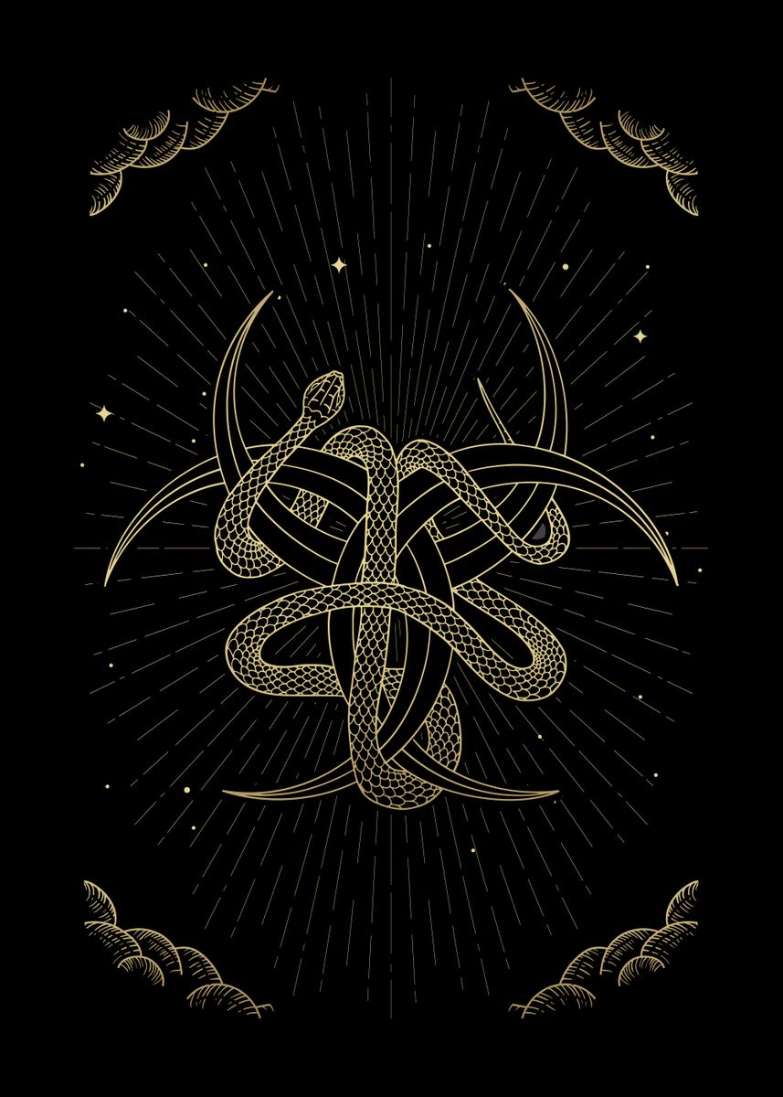 'Three crescent moons' Poster, picture, metal print, paint by Hasnaa ...