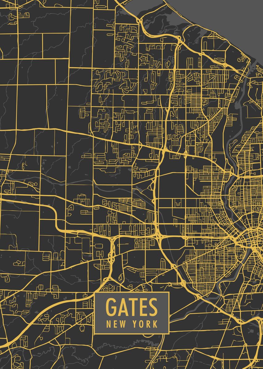 'Gates City New York' Poster by Miracle Studio | Displate